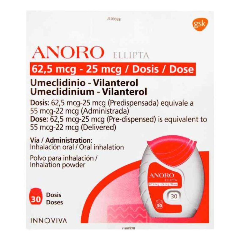 ANORO ELLIPTA 62.5 MCG CAJA X 30 DOSIS