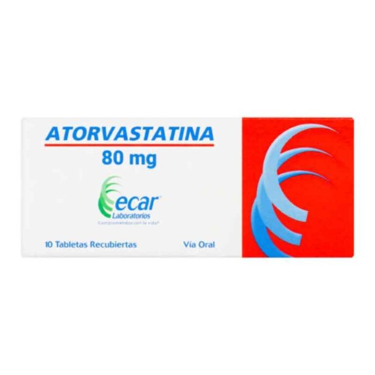Atorvastatina 80 mg ECAR - Caja x 10 Tabletas