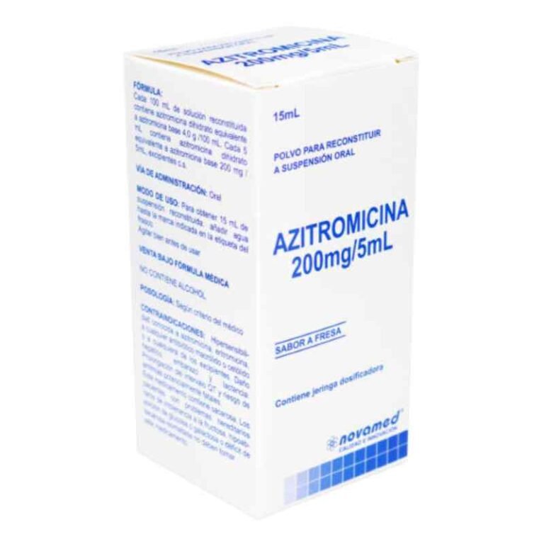 AZITROMICINA 200 MG/5ML SUSPENSIÓN ORAL FRASCO X 15 ML NOVAMED