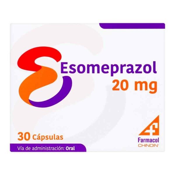 Esomeprazol 20 mg – 30 Cápsulas para Reflujo y Acidez