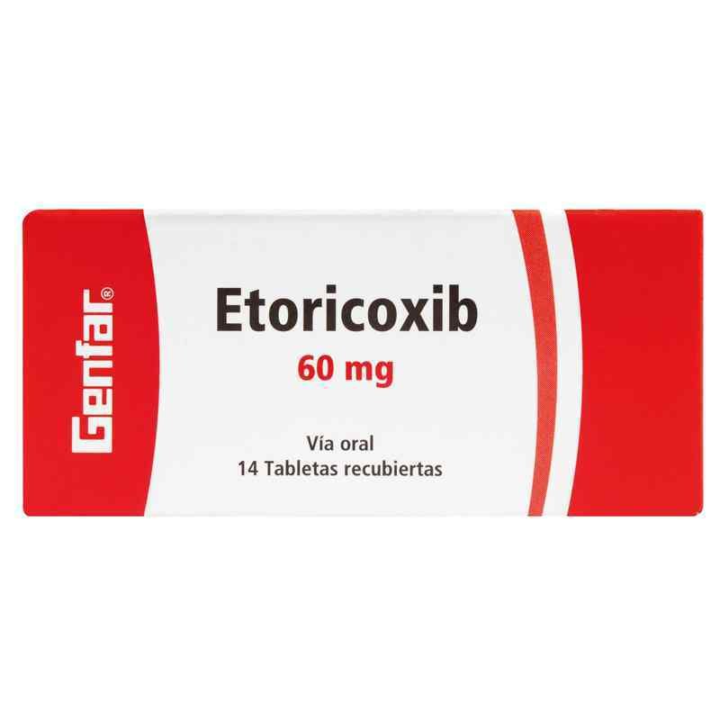 ETORICOXIB 60 MG CAJA X 14 TABLETAS GENFAR