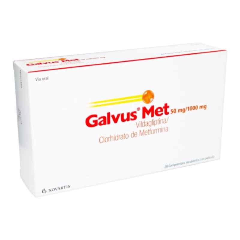GALVUS MET 50 MG/1000 MG CAJA X 28 COMPRIMIDOS
