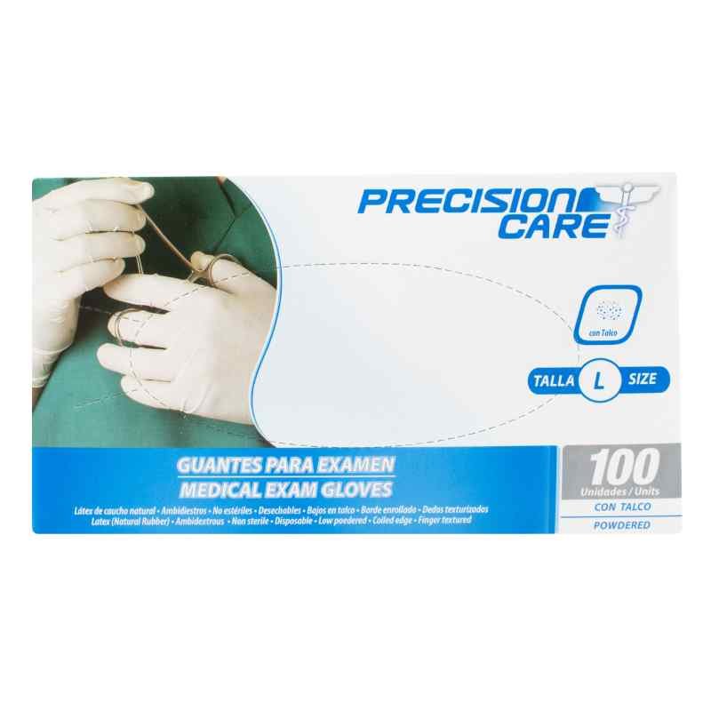 GUANTE LATEX CAJA X 100 UND TALLA L PRECISION CARE