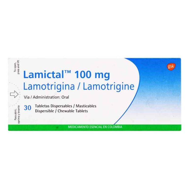 LAMICTAL DISPERSABLE 100 MG CAJA X 30 TABLETAS