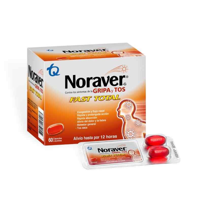 NORAVER FAST TOTAL GRIPA Y TOS CAPSULAS LIQUIDAS