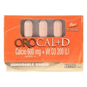 Orocal D 30 Tabletas Masticables - Calcio y Vitamina D3
