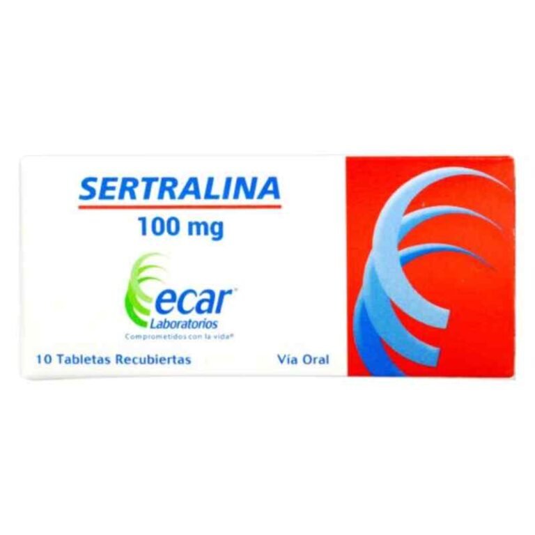 SERTRALINA 100 MG CAJA X 10 TABLETAS RECUBIERTAS ECAR