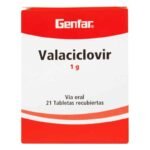 Valaciclovir 1 g - 21 Tabletas para Tratamiento Antiviral