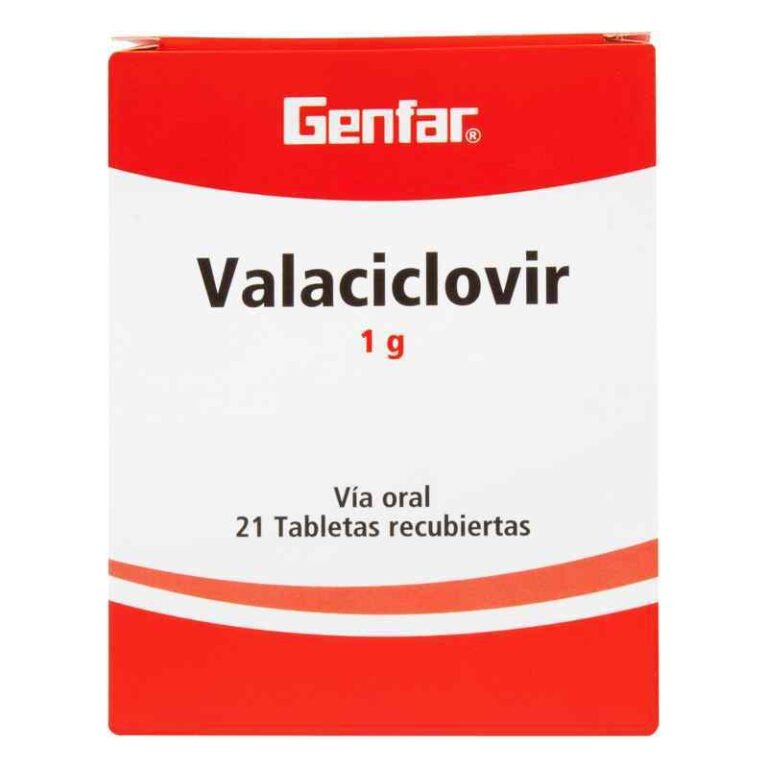 Valaciclovir 1 g - 21 Tabletas para Tratamiento Antiviral