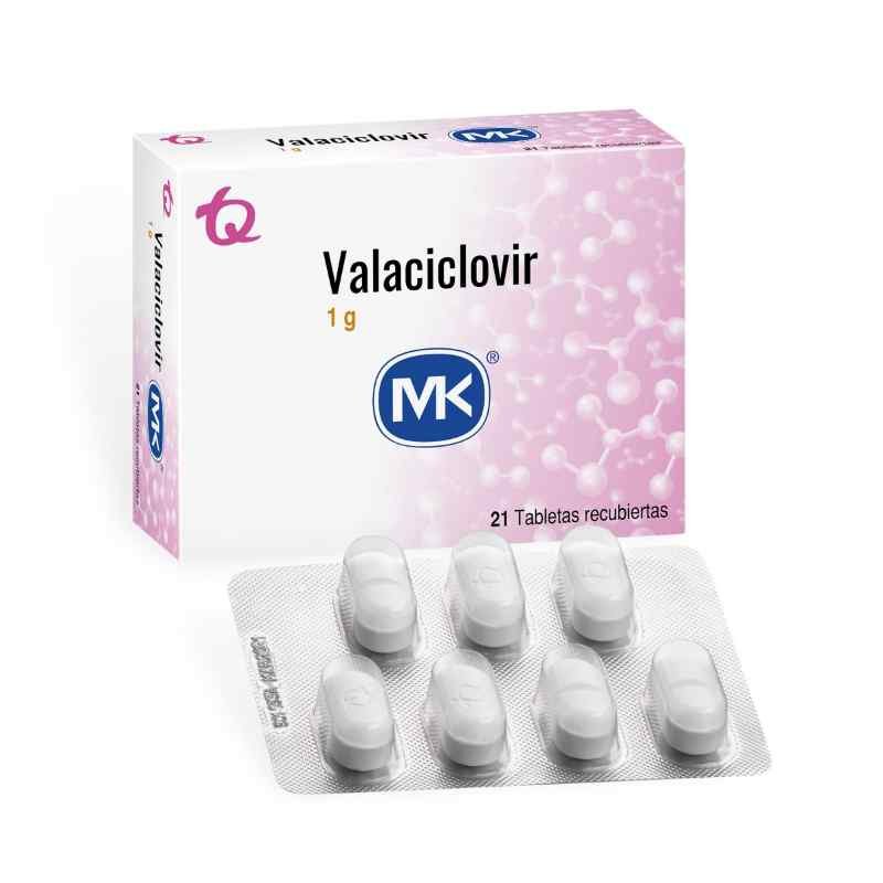VALACICLOVIR 1 GR CAJA X 21 TABLETAS MK