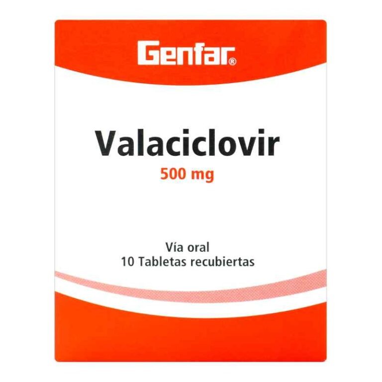 VALACICLOVIR 500 MG CAJA X 10 TABLETAS RECUBIERTAS GENFAR