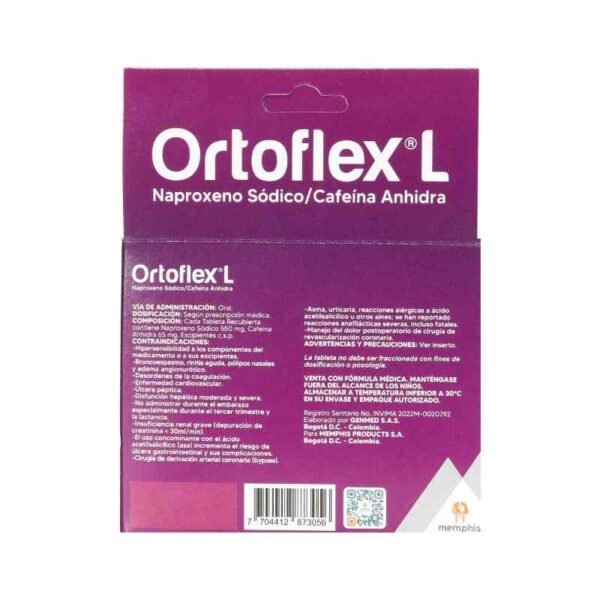 ORTOFLEX CAJA X 36 TABLETAS MEMPHIS